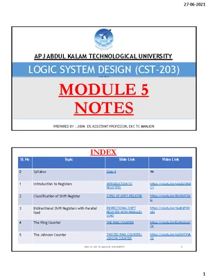 logic system design module 4 - MODULE 4 NOTES LOGIC SYSTEM DESIGN (CST ...