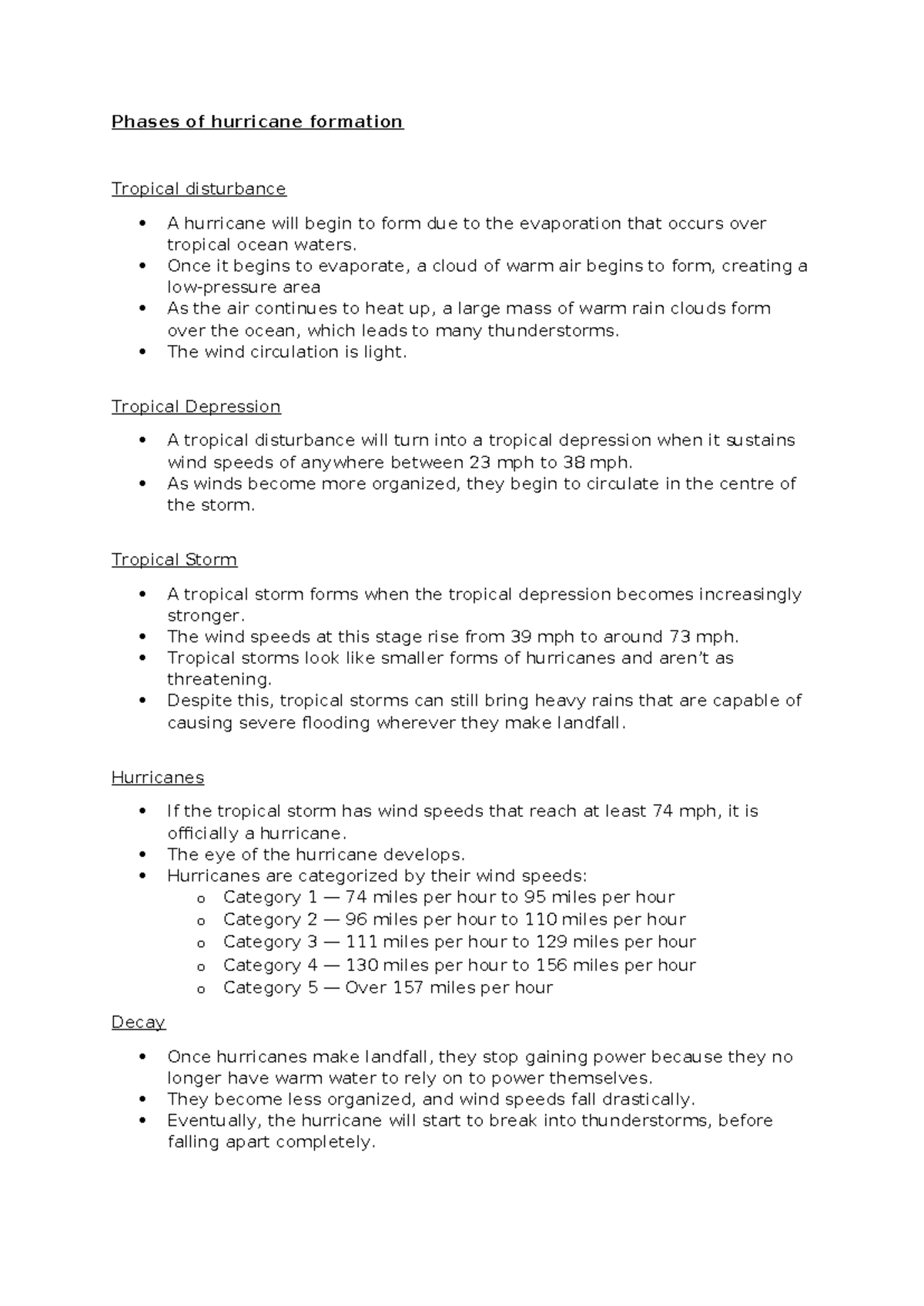 Phases of Hurricane Formation: Understanding Each Stage of Development ...