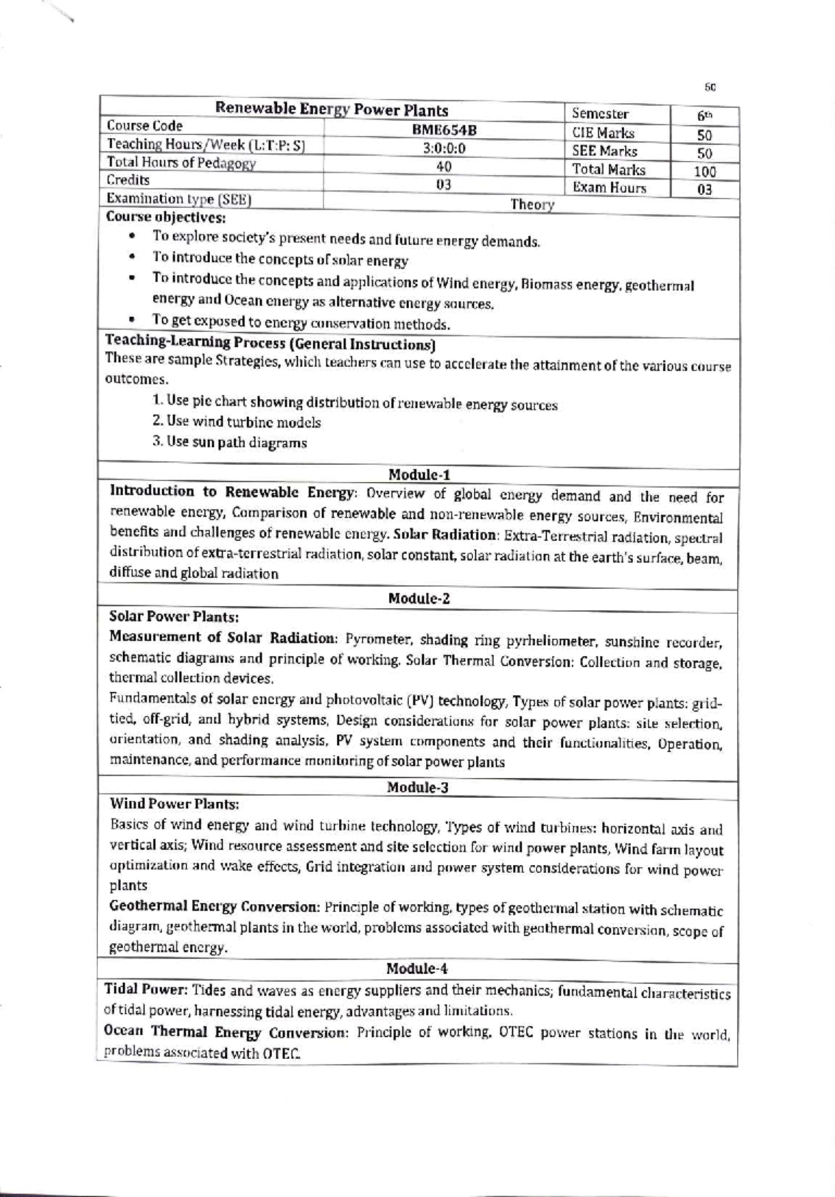 BME654B Renewable Energy Power Plants Overview and Concepts - Studocu
