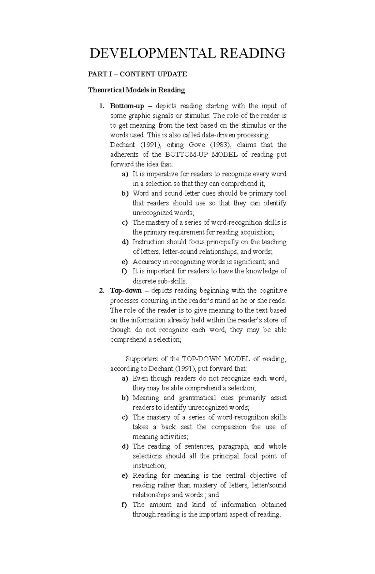 Developmental Reading Models and Strategies: A Comprehensive Guide ...