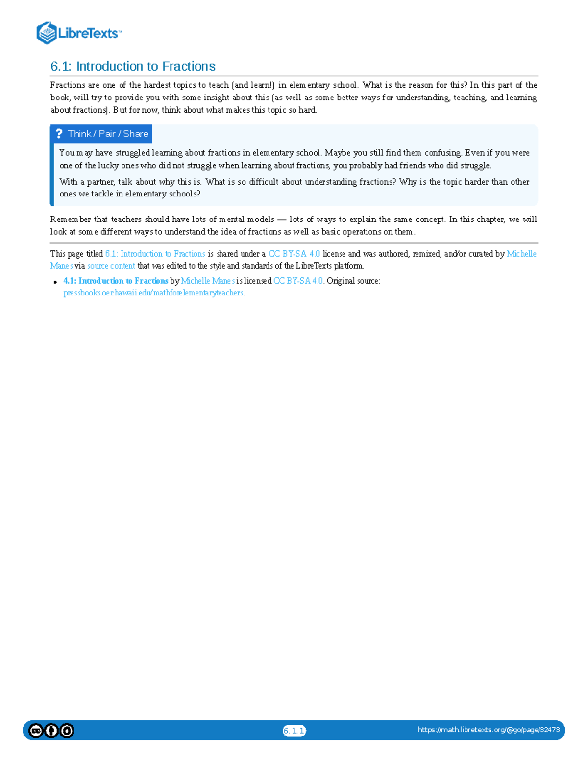 6.1: Understanding Fractions - Challenges & Teaching Strategies - Studocu