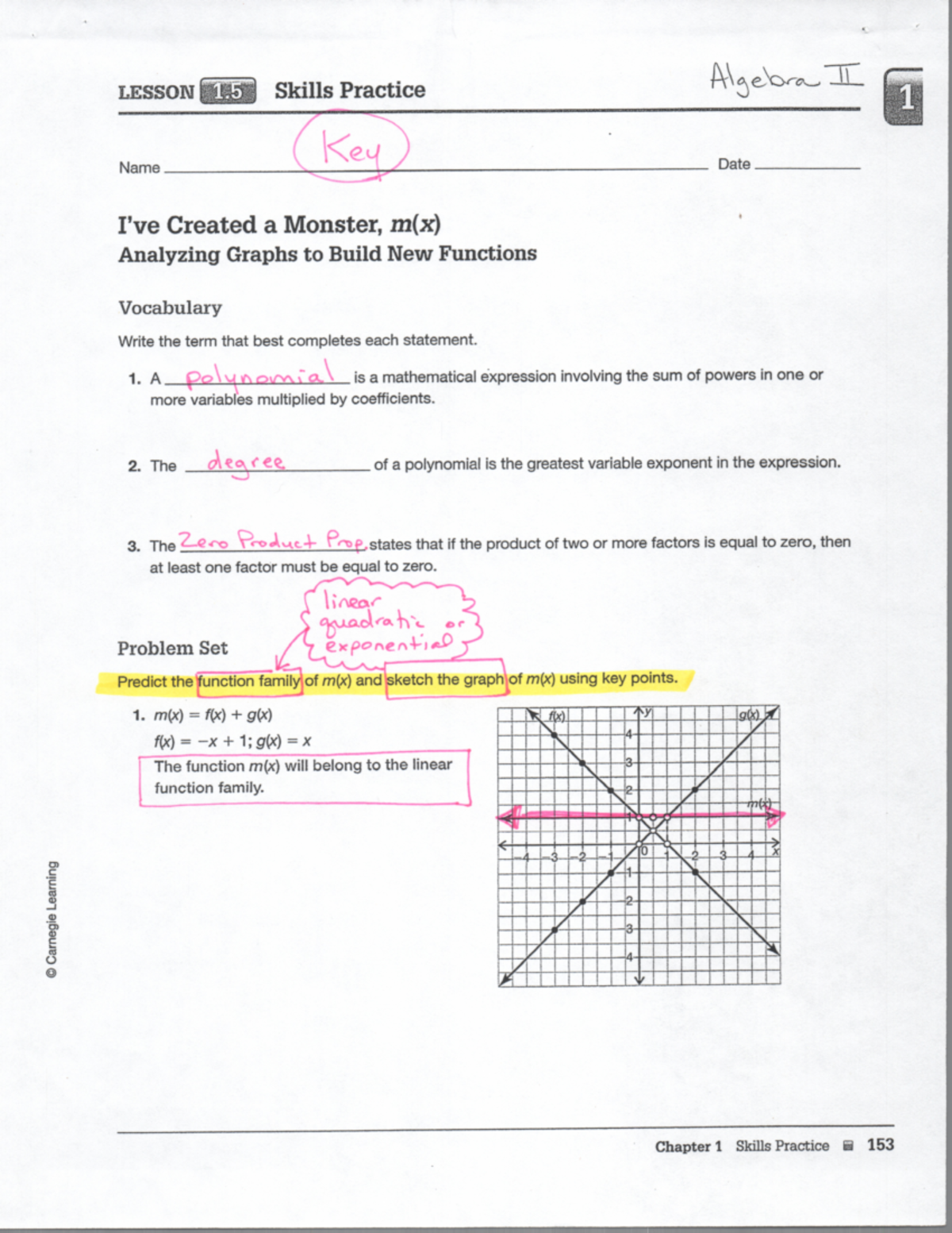 Algebra II SP 1-5 - asdsafdsafasdf - LESSON 1 Skills Practice Algebra ...