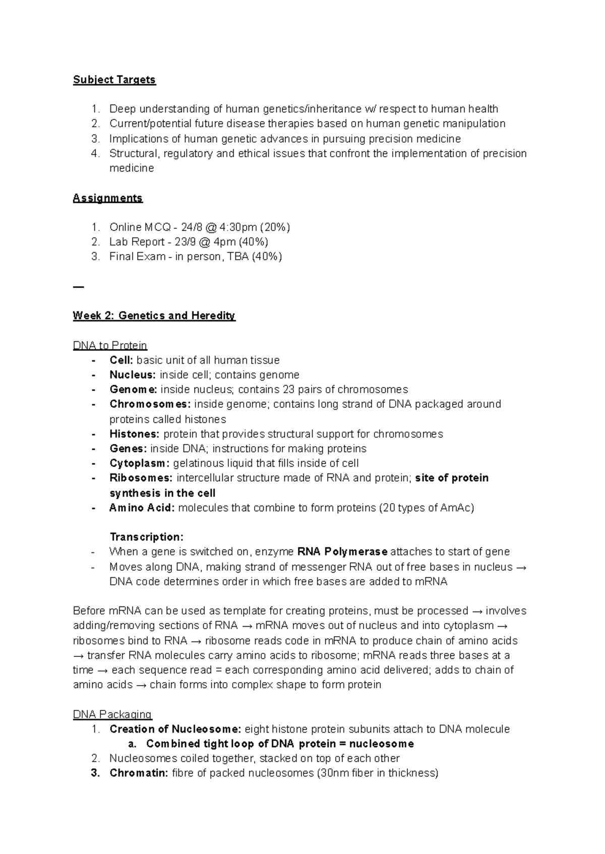 Human Genetics and Precision Medicine: Concepts, Assignments, and ...