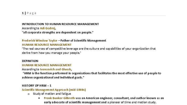 HRM-MID-REV: Comprehensive Overview of Human Resource Management - Studocu