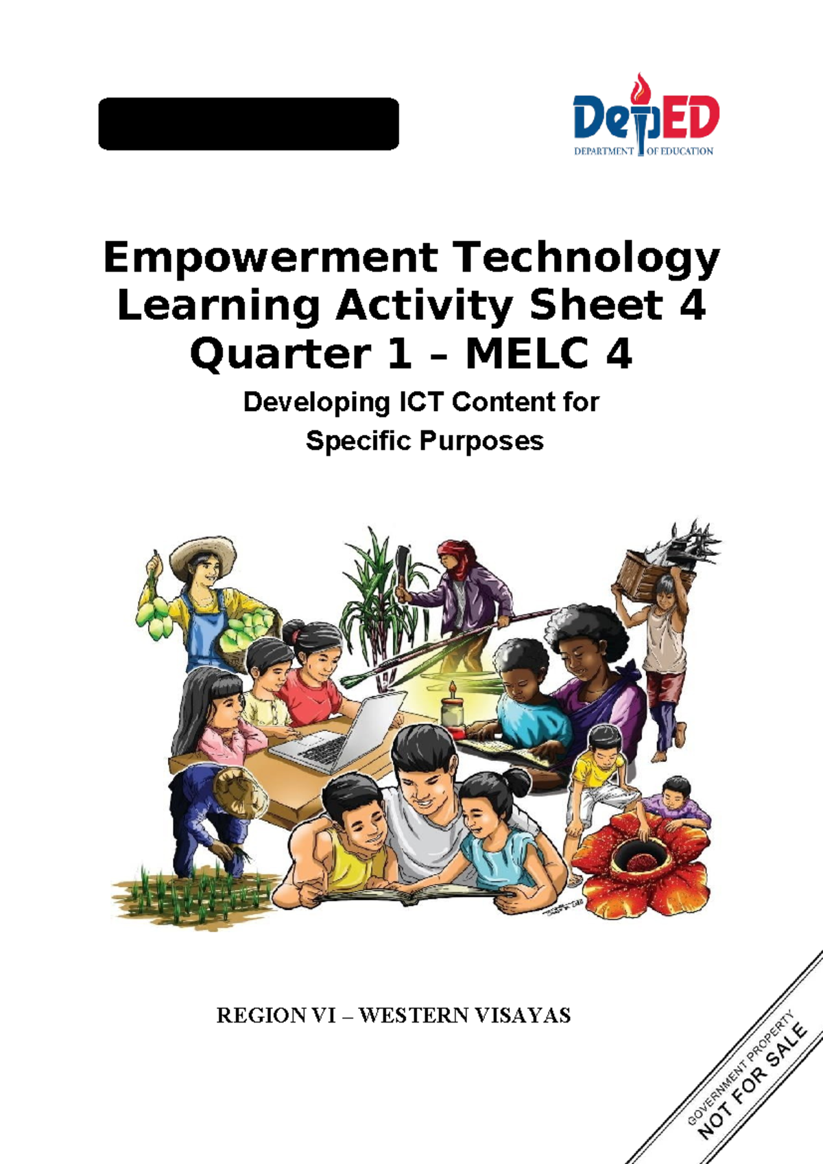 SHS Emp Tech Q1 LAS 4: Developing ICT Content for Specific Purposes - Studocu