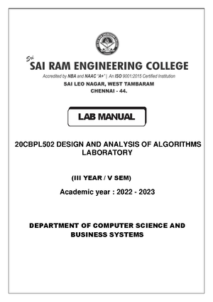 CS6402 - Design and Analysis of Algorithms: Unit II - Brute Force ...