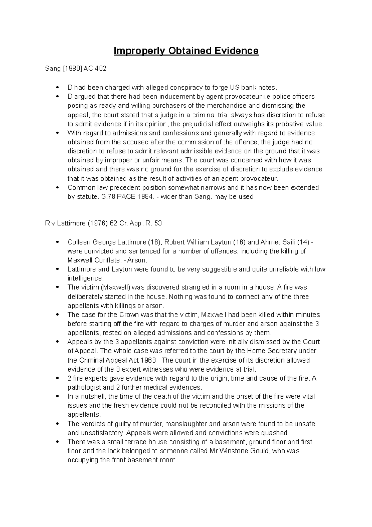 Improperly Obtained Evidence: Legal Perspectives and Case Analysis ...