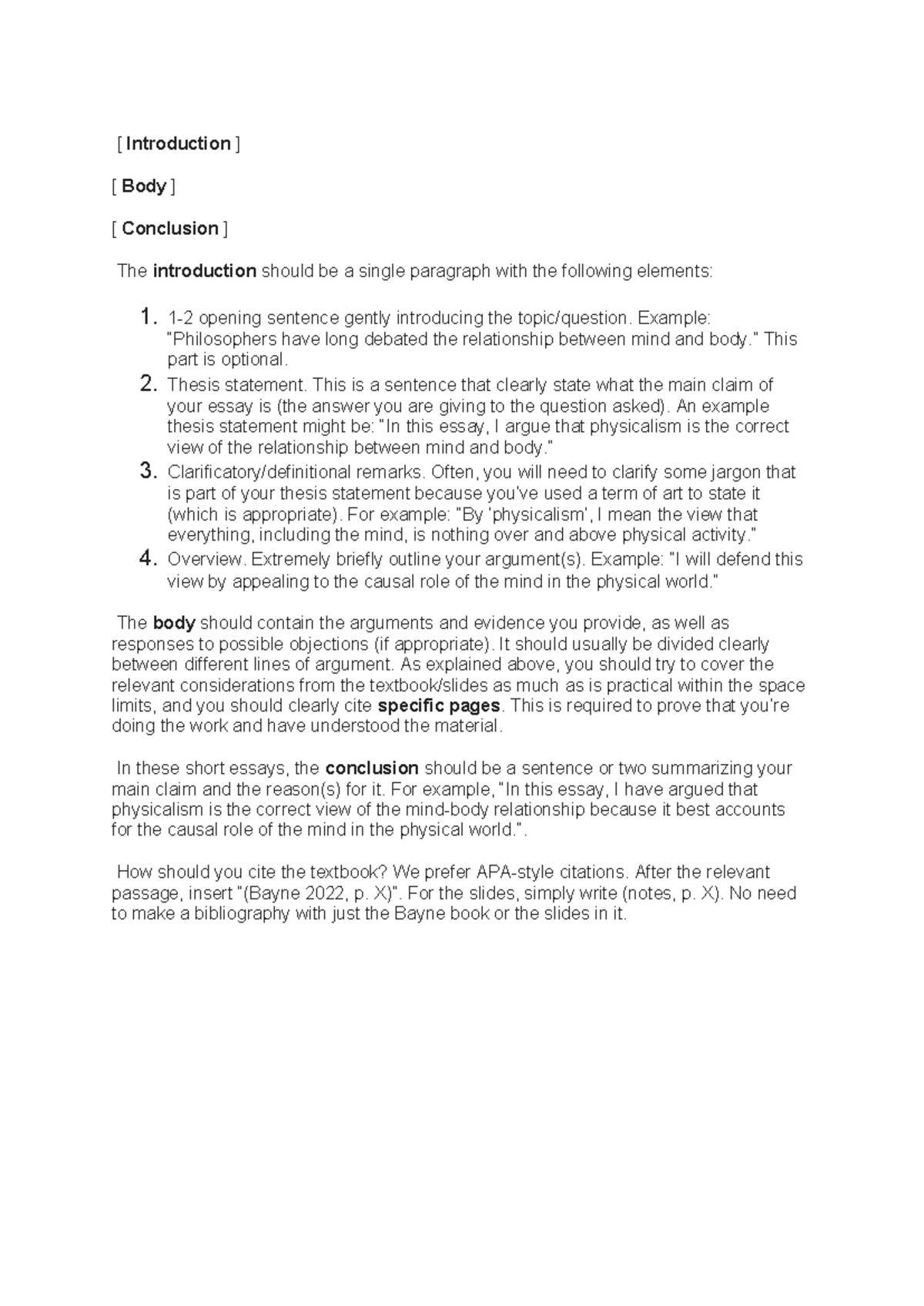 Philosophy of Minds Essay 1: Organization & Notes - Studocu