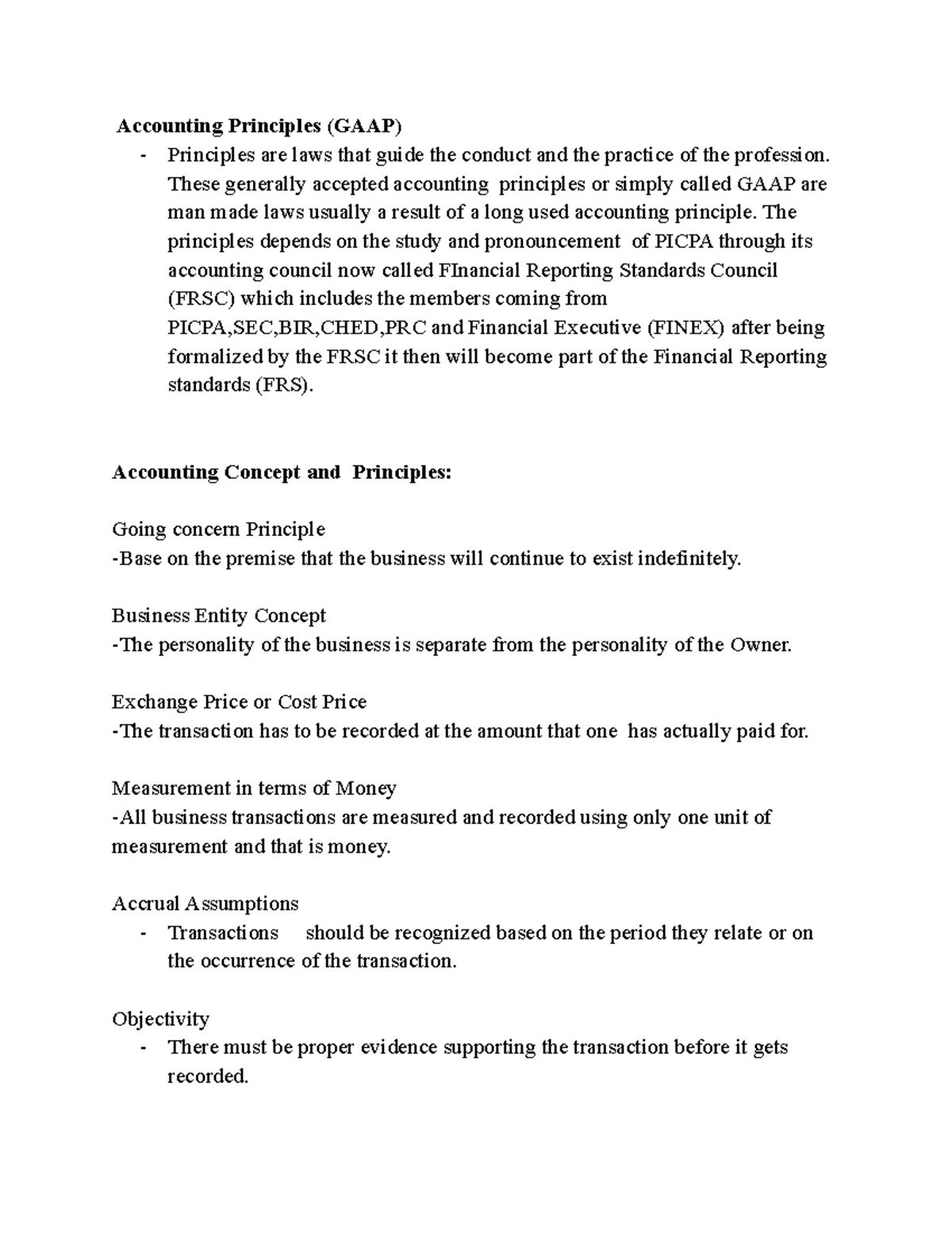 GAAP Overview: Key Accounting Principles and Concepts Explained - Studocu