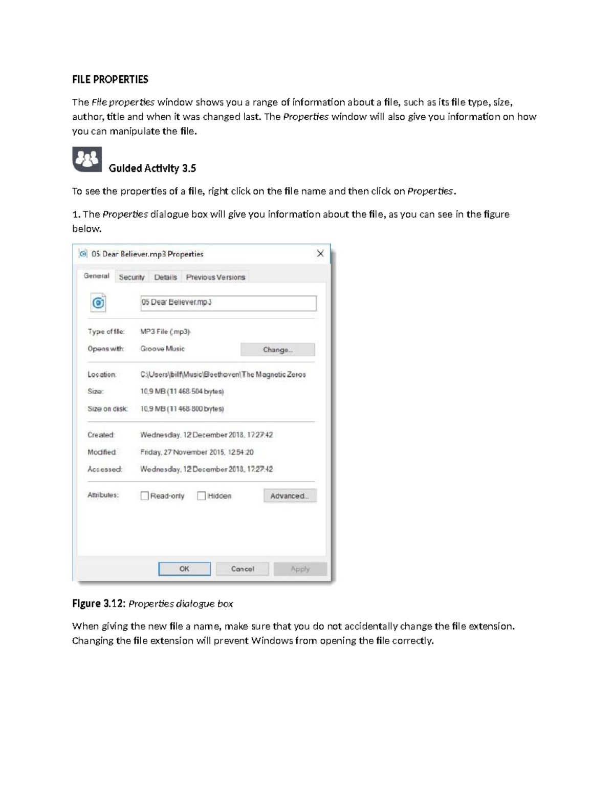 COMP 101: Understanding File Properties and Management Techniques - Studocu