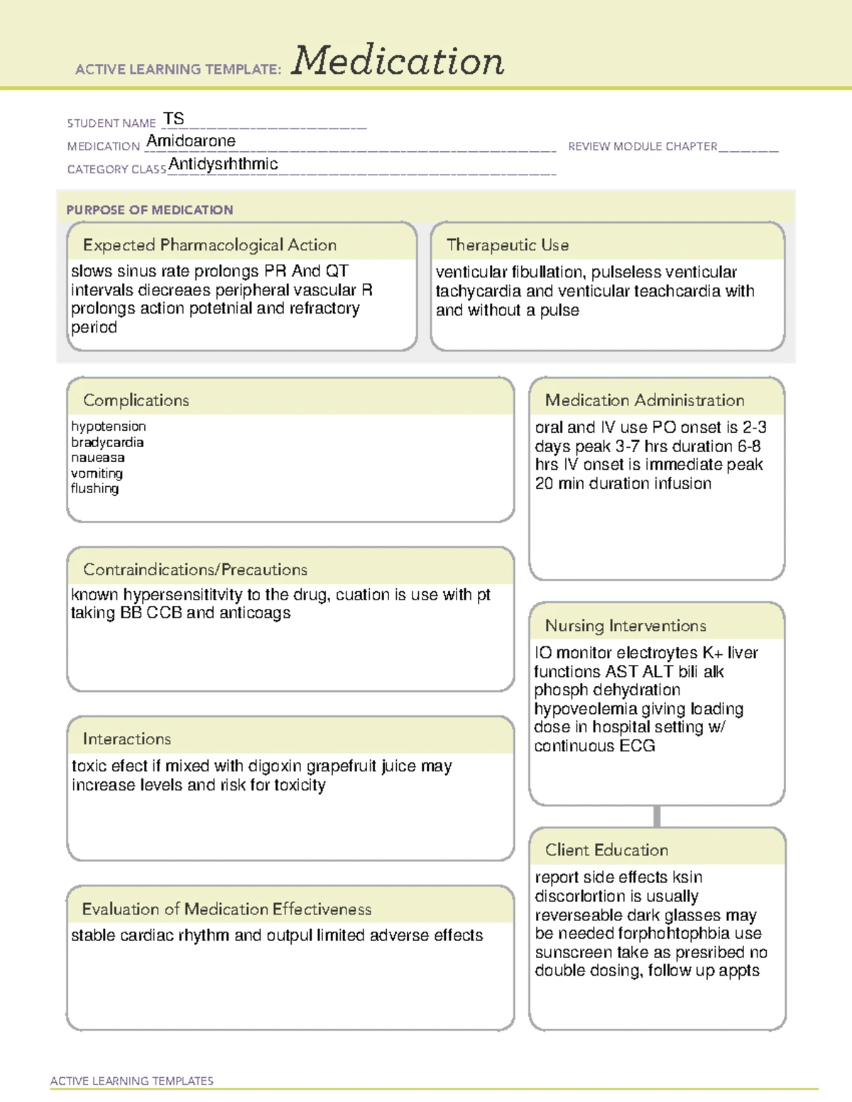 Active Learning Template: Midazolam Medication Overview - Studocu