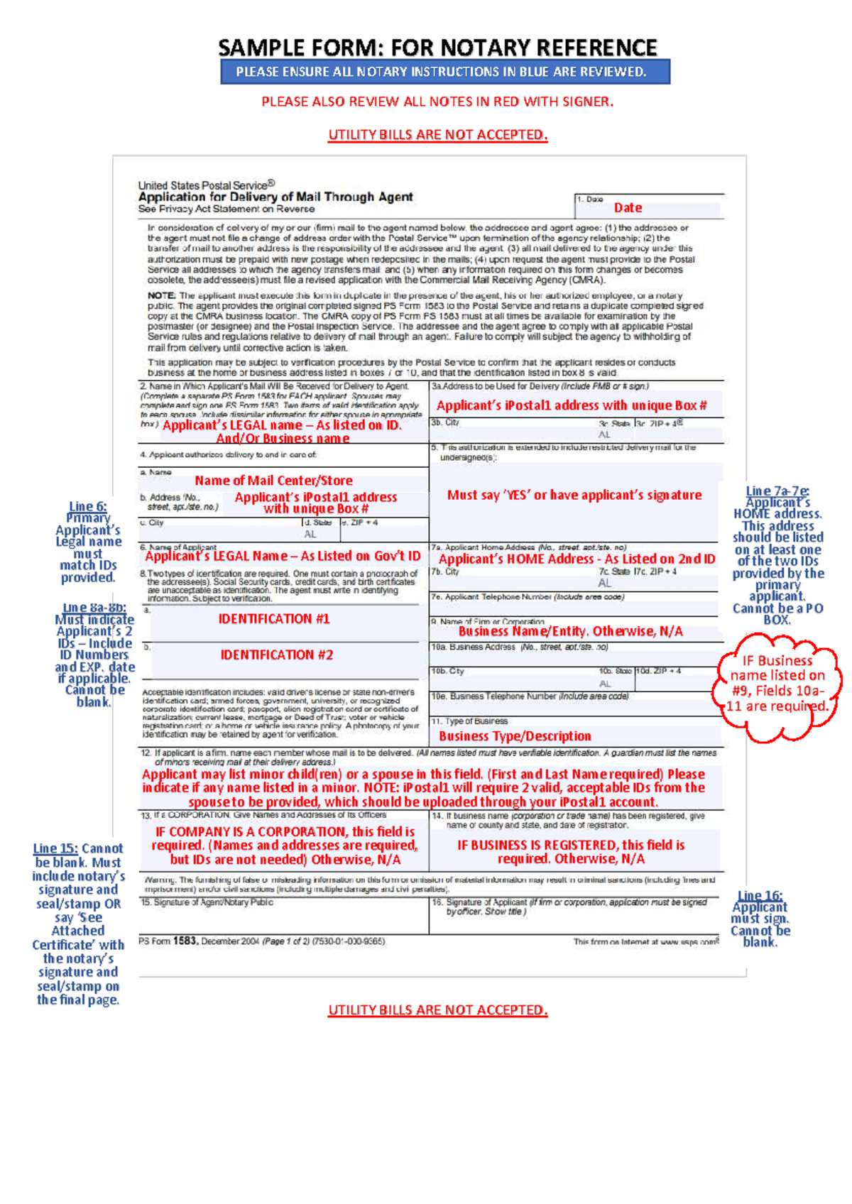 PS Form 1583 Application for Mail Delivery through Agent - Studocu