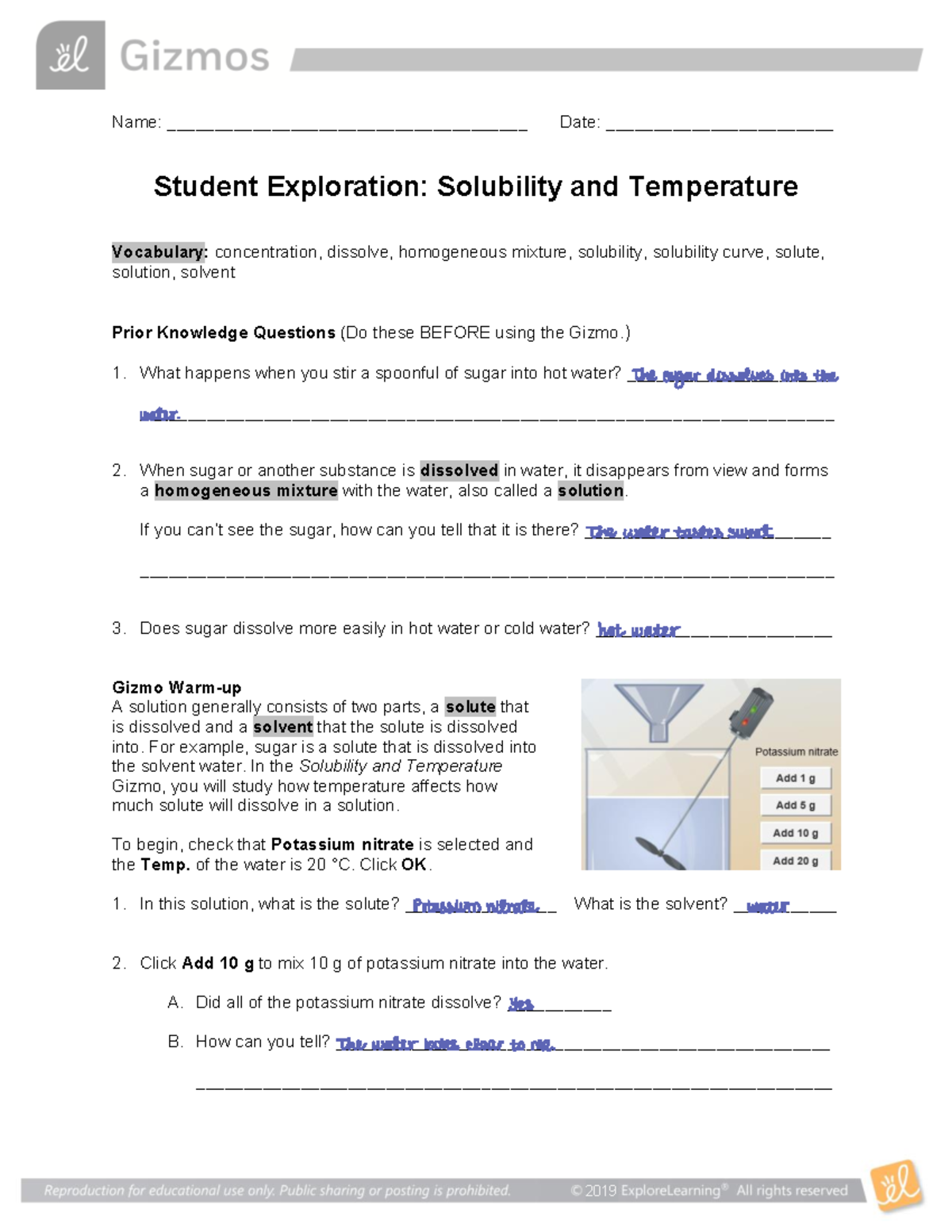 Exploration of Solubility & Temperature Effects (Science 101) - Studocu