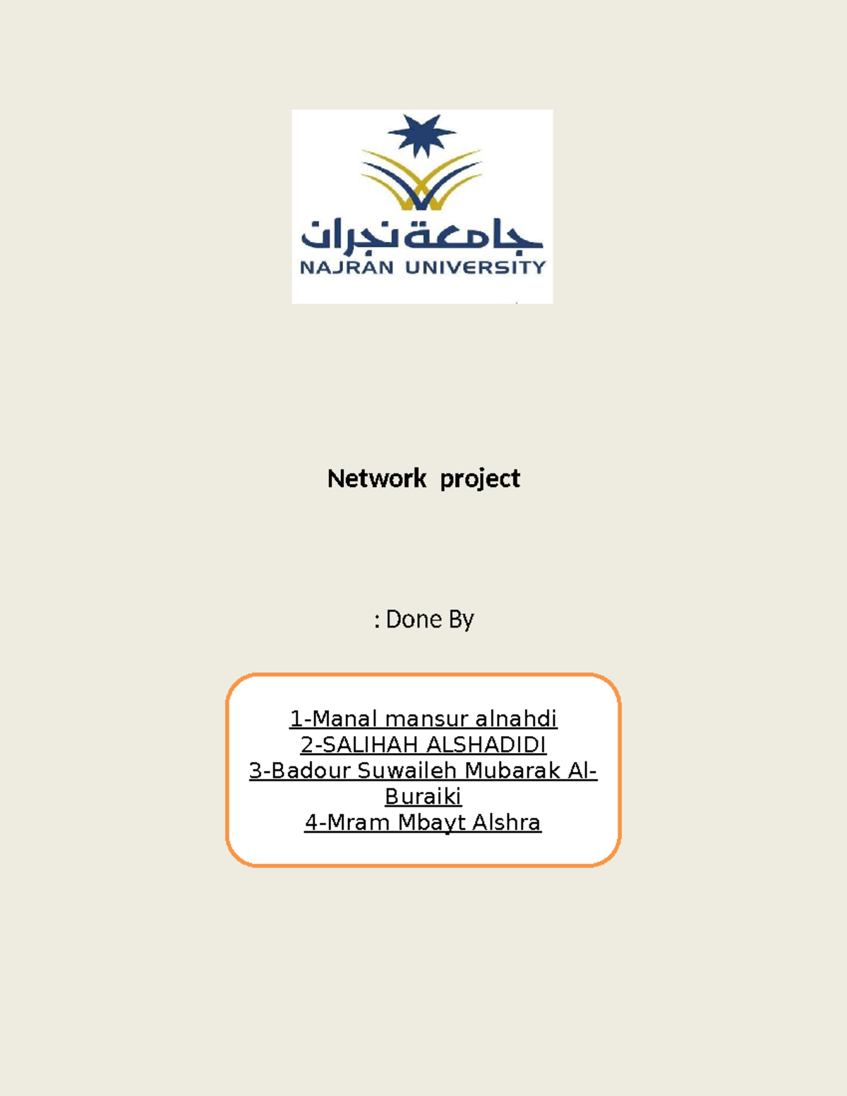 Network Design and Development Project: Infrastructure Overview and ...