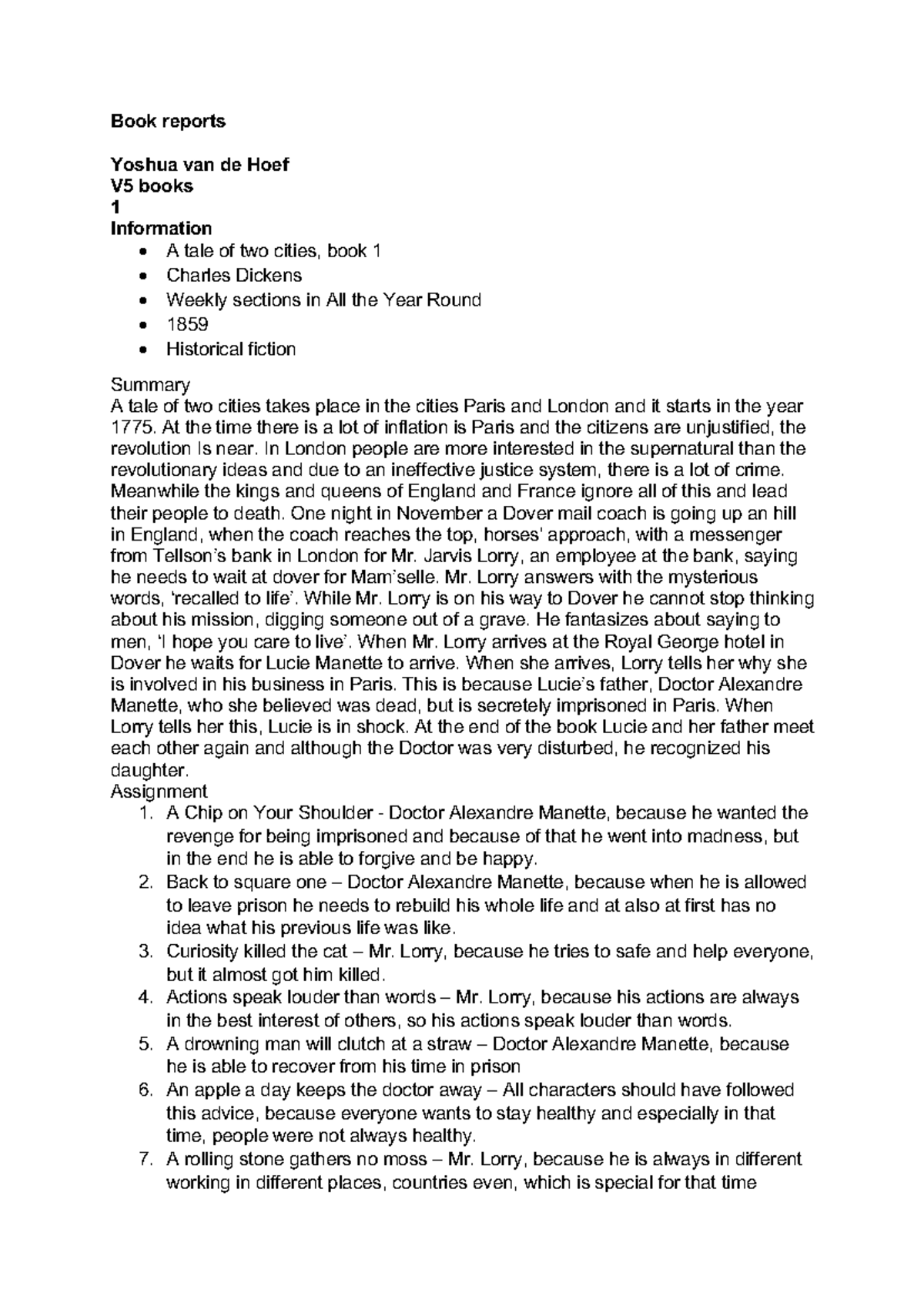 Engels Opdrachten: Book Reports on Classic Literature and More ...