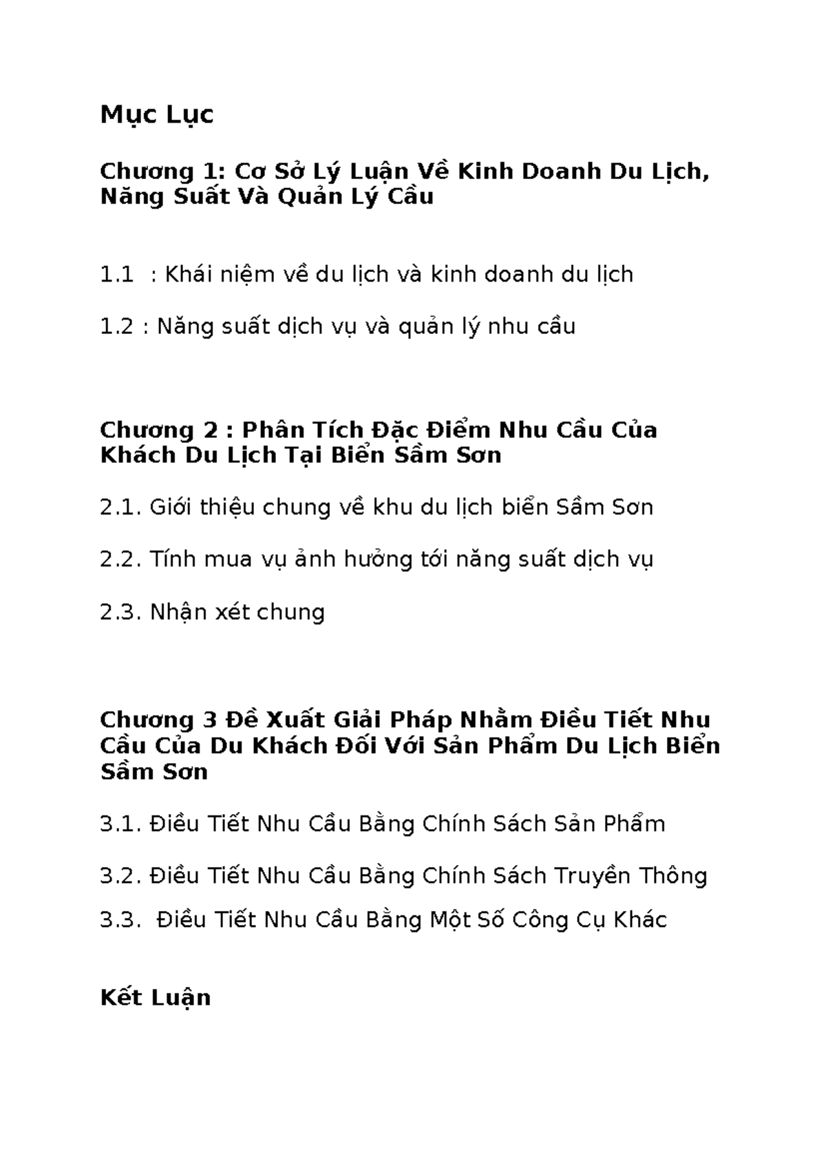 A29307 - Chương 1: Cơ Sở Lý Luận Về Kinh Doanh Du Lịch Và Quản Lý Cầu ...
