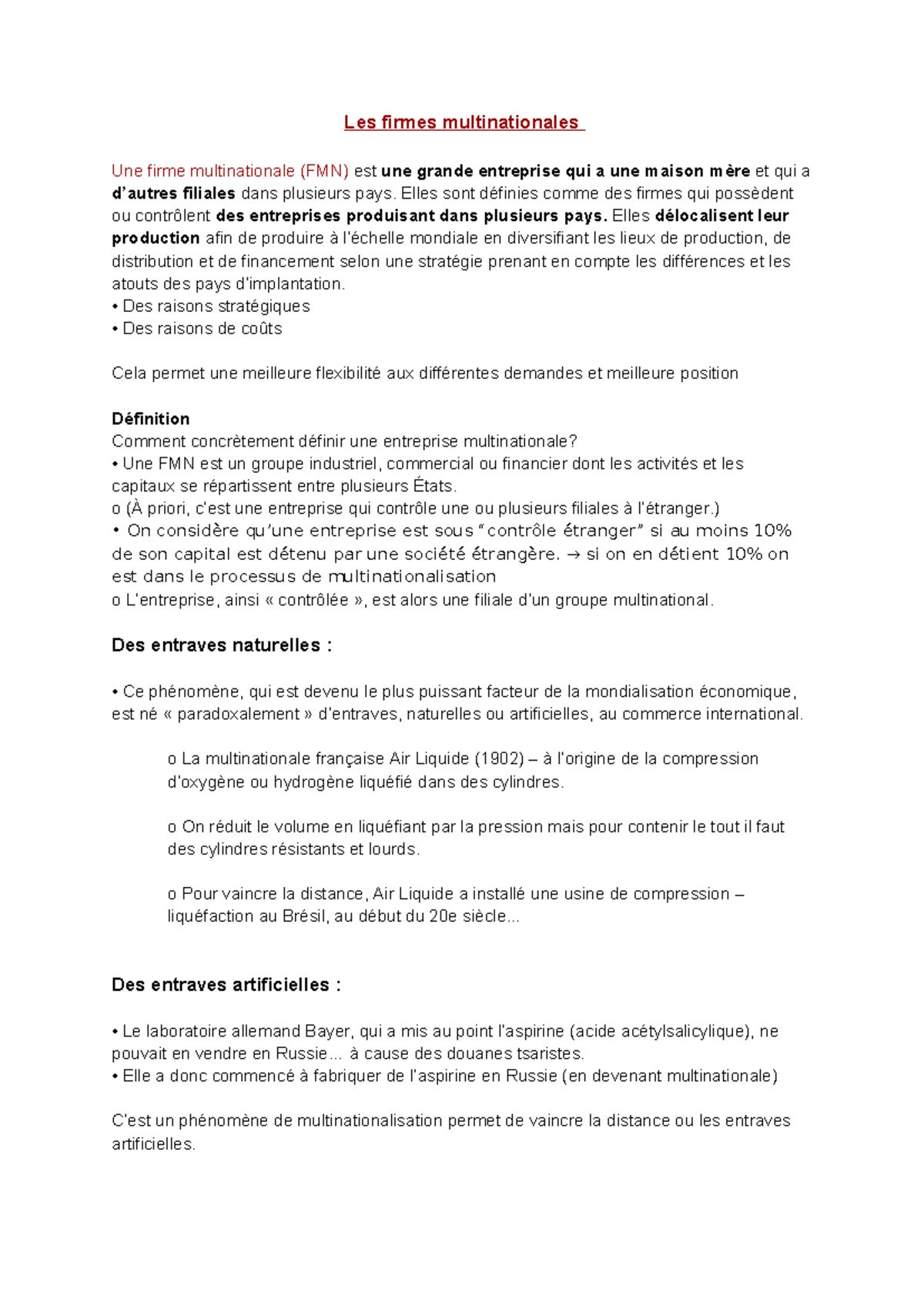 C07 Gestion Internationale : Les Firmes Multinationales et leurs ...