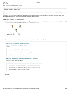 Mastering biology Chapter 17 - Chapter 17 Due: 11:59pm on Monday ...