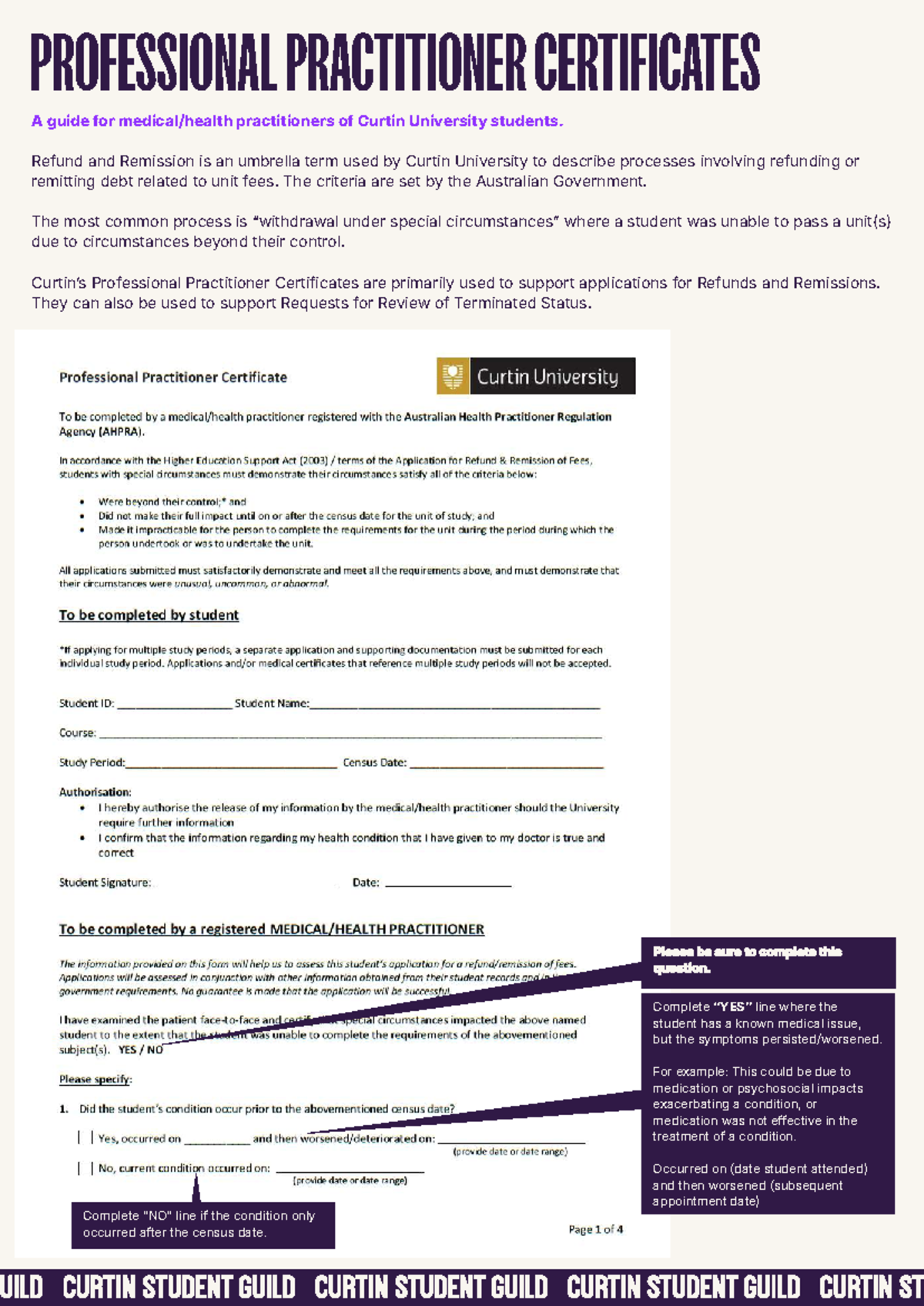 Student Assist: Professional Practitioner Certificate Guide (Mar 25 ...