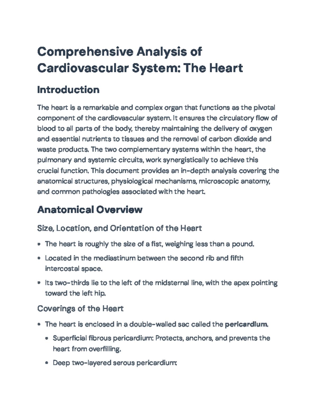 Cardiovascular System (BIO101): In-Depth Heart Function & Anatomy ...