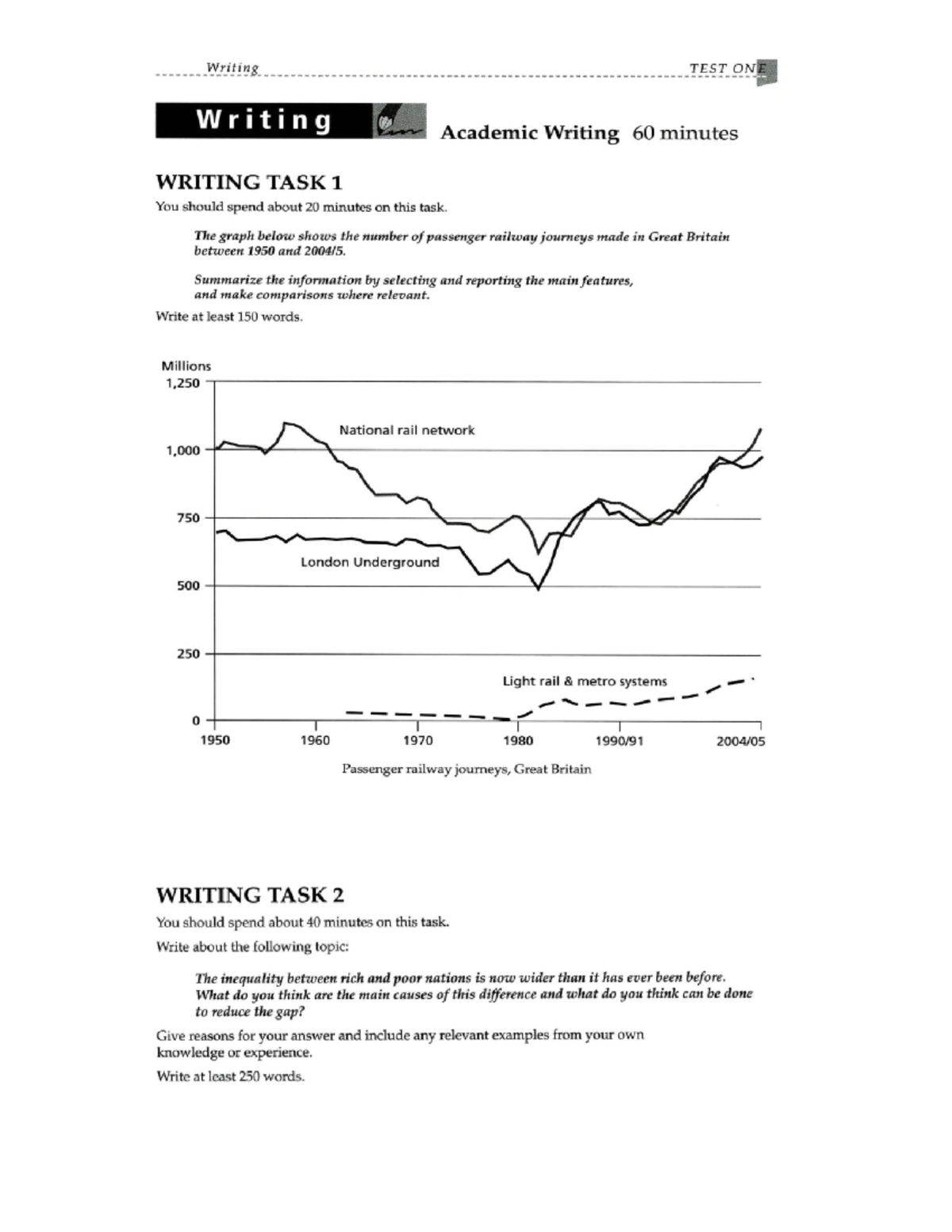Placement Test (Writing) - Academic Writing Tasks - Studocu