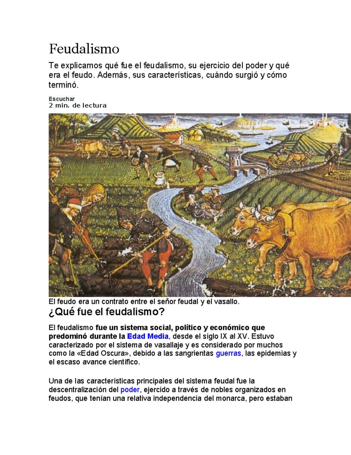 Que Fue El Feudalismo Y Sus Caracteristicas Y Diferencias - Infoupdate.org