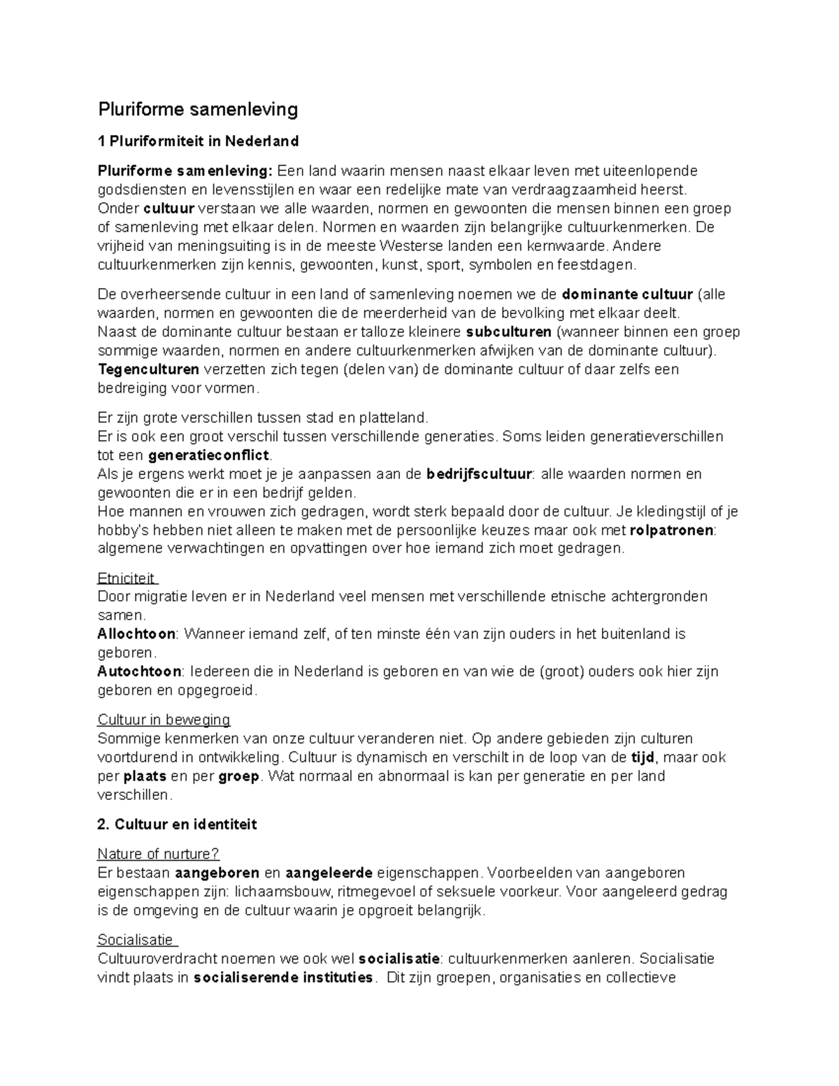 Pluriforme Samenleving in Nederland: Cultuur, Identiteit en Integratie ...