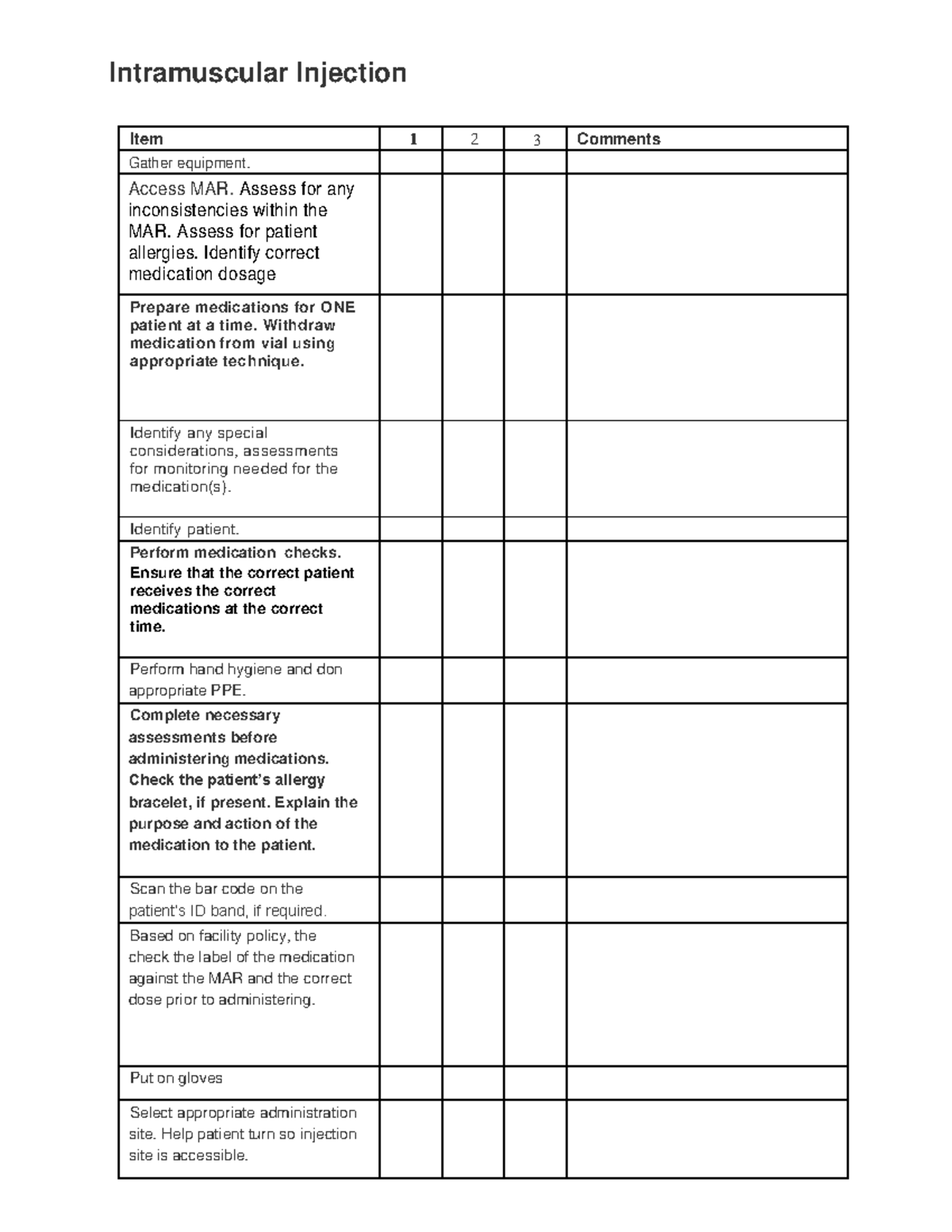 Intramuscular Injection Technique and Guidelines for Administering Meds ...