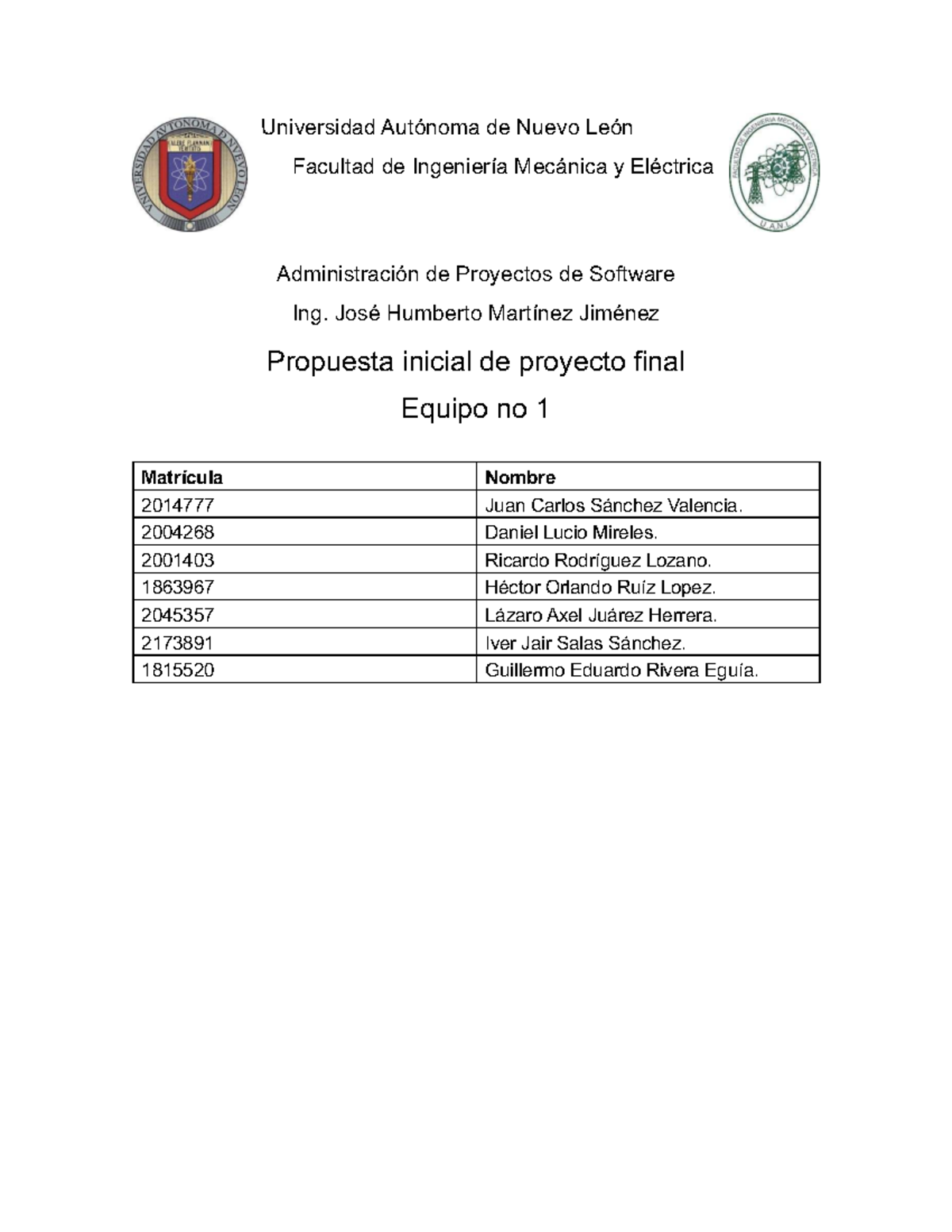 Propuesta de Proyecto Final - Administración de Proyectos de Software ...