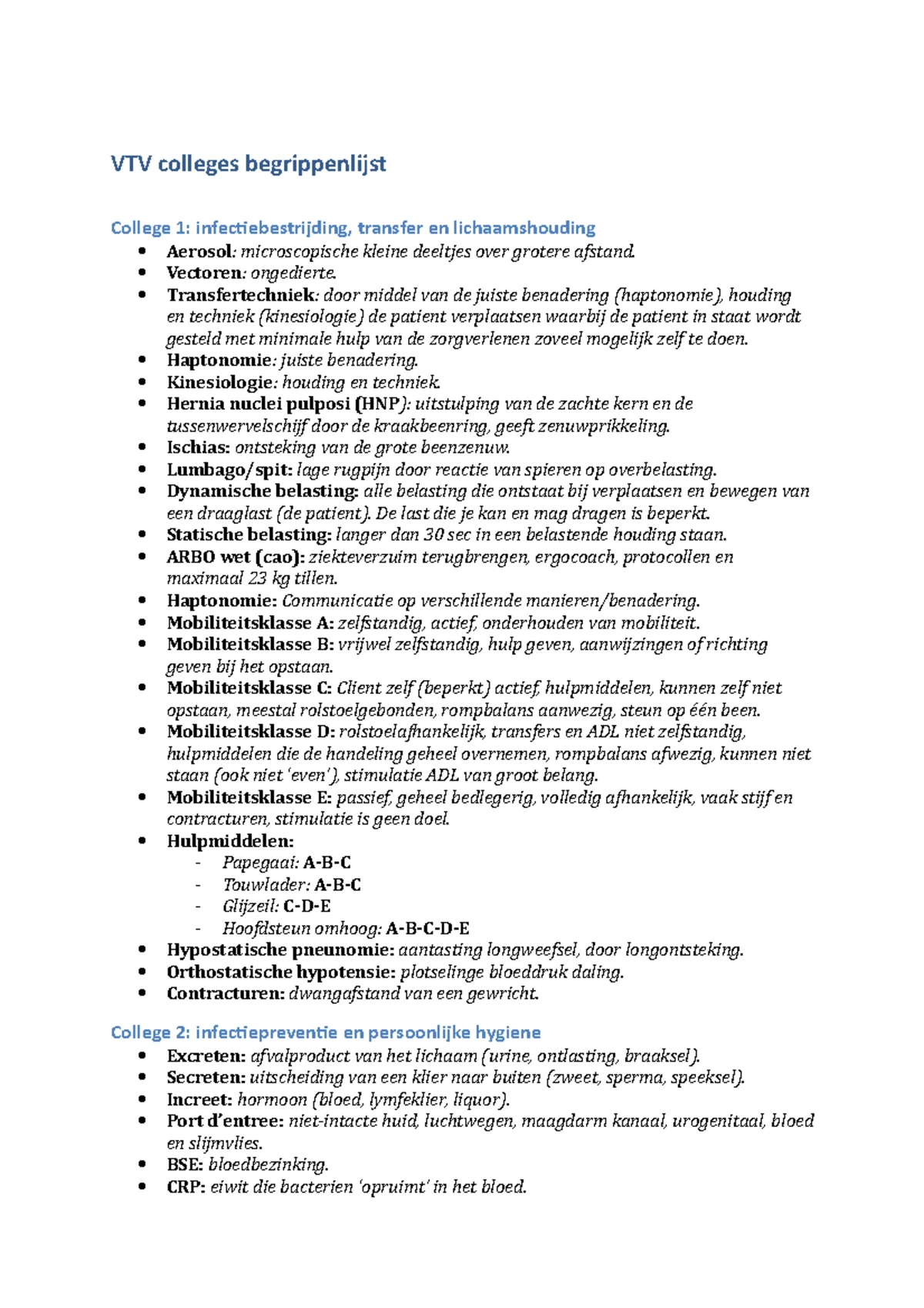PES Structuur - PES-Structuur Verpleegkundige diagnoses P – Probleem ...