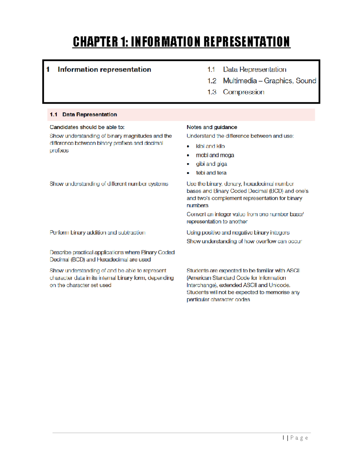 TN - Chapter 1: Overview of Information Representation Techniques - Studocu