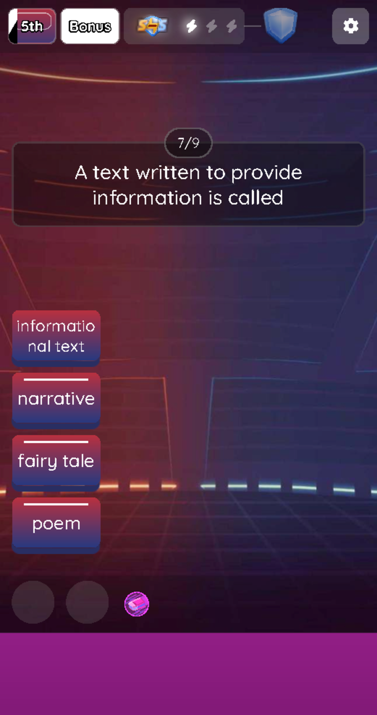 Playing a Game - Quizizz - A text written to provide information is ...
