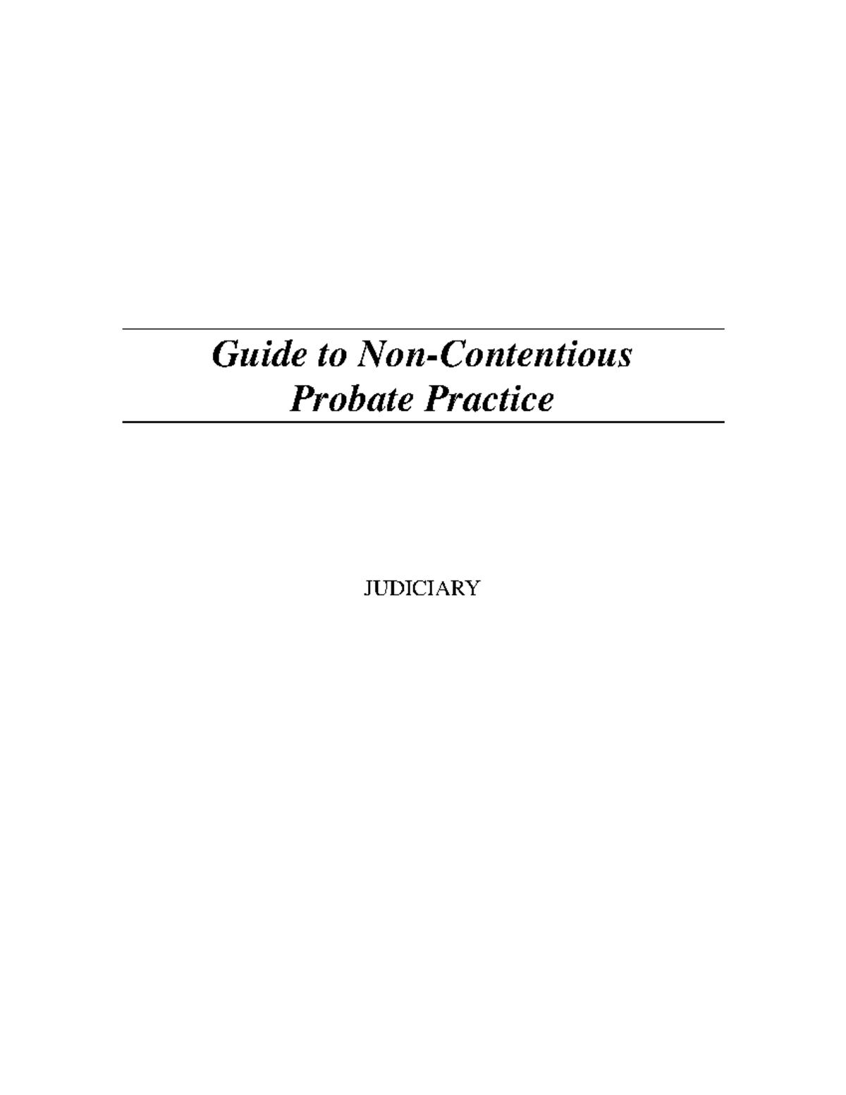 Guide to Non-Contentious Probate Practice: Essential Insights - Studocu
