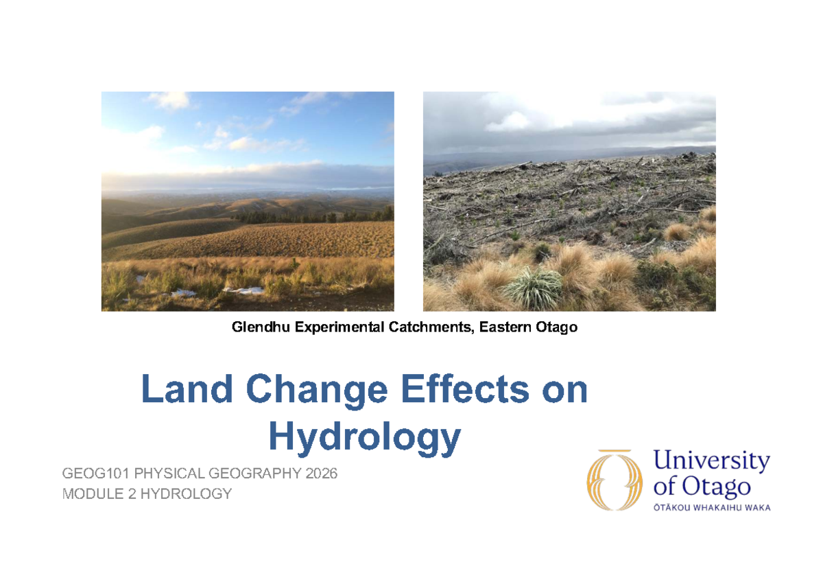GEOG101 Module 2: Hydrology Overview - Studocu