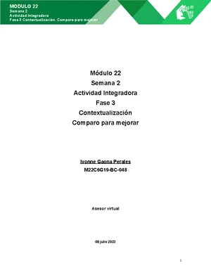 M23S2 Fase4 - Division del trabajo - Semana 2 Fase 4 Dirección. División del trabajo. Módulo 23 ...