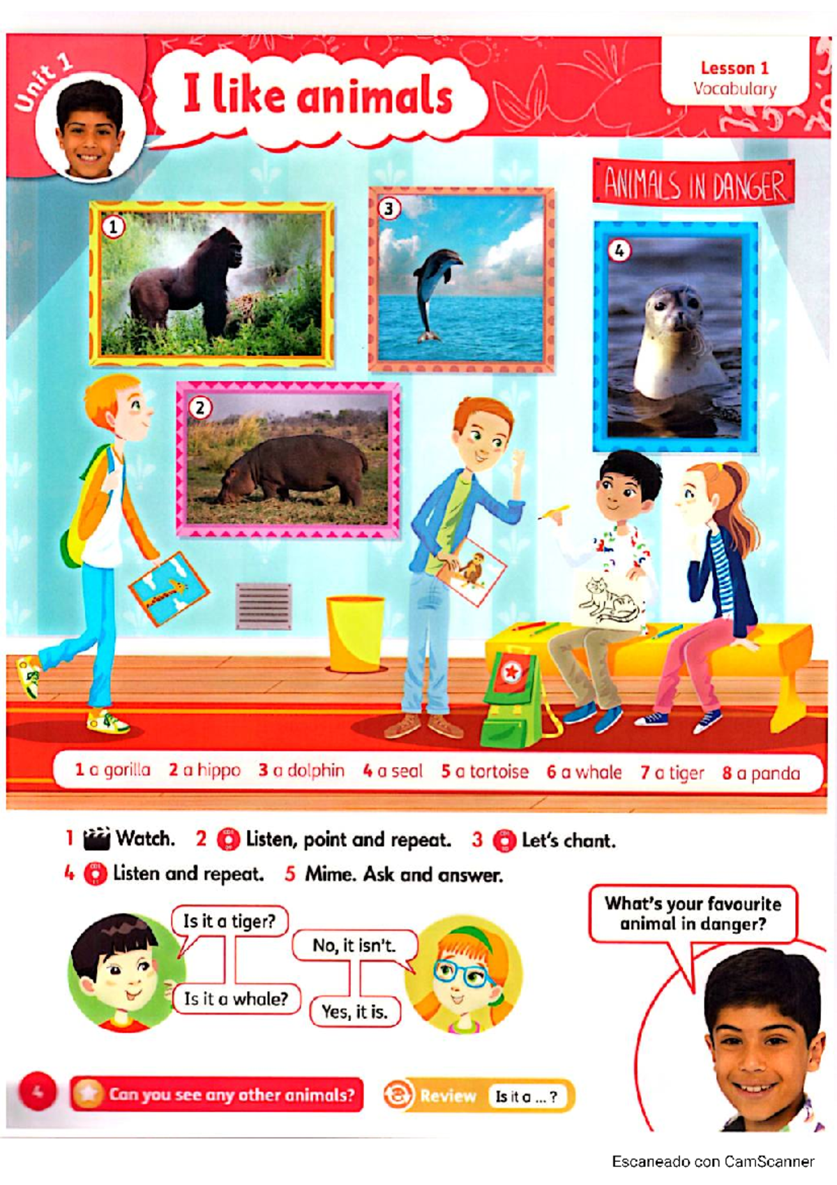 Unit 1 Lesson 1: Animals in Danger Vocabulary and Activities - Studocu