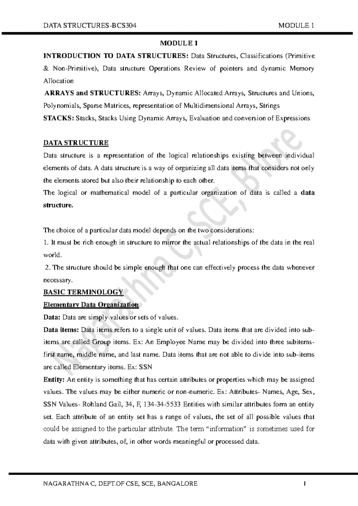 Bivariate & Multivariate Data Concepts: Module-2 Notes - BCS602 - Studocu