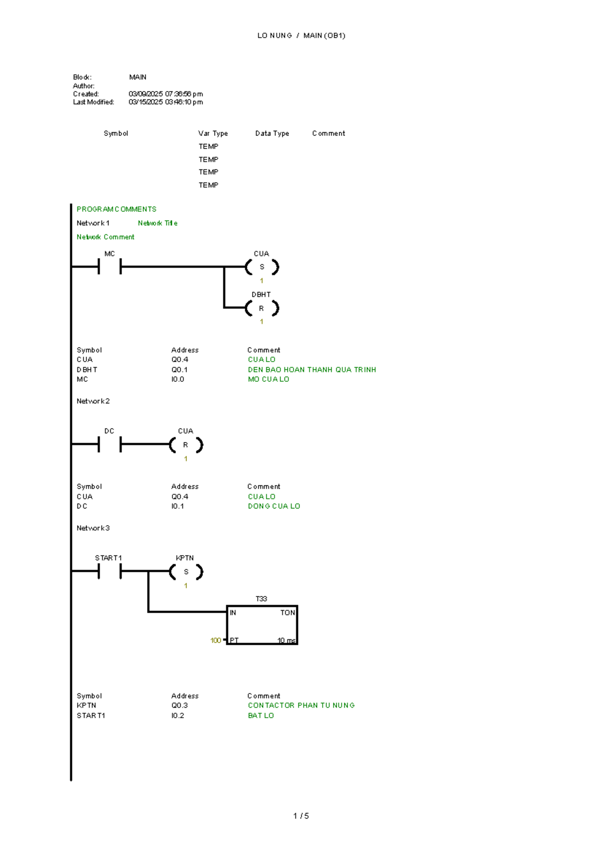 Lonung 1 - nung - LO NUNG / MAIN (OB1) Block: MAIN Author: Created: 03/09/2025 07:36:56 pm Last ...