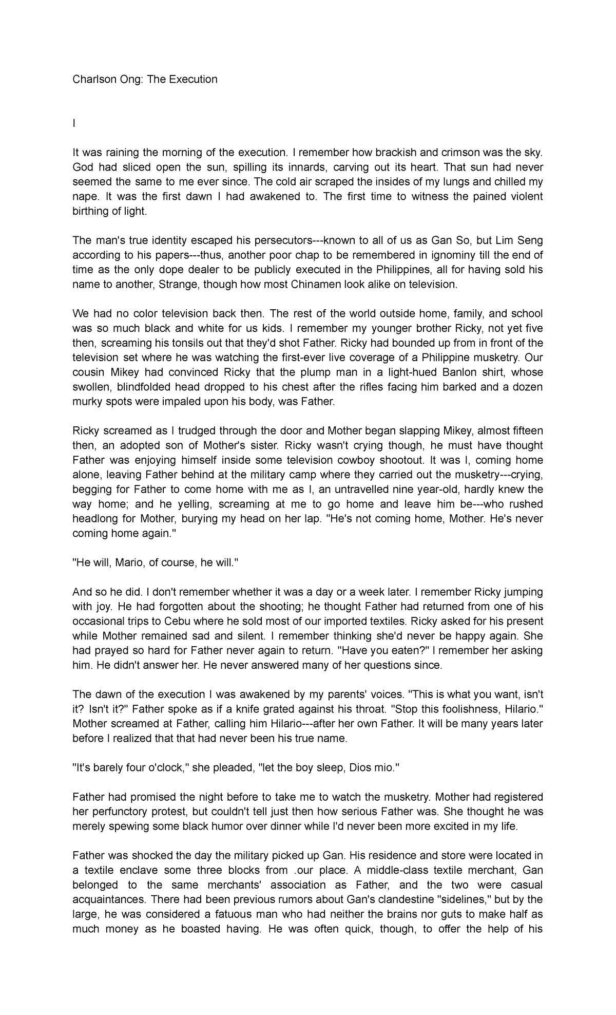 The Execution of Charlson Ong: A Reflection on Justice and Identity ...