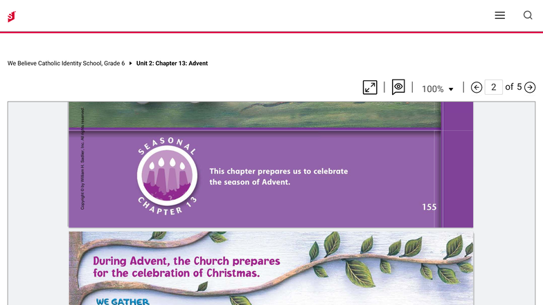 Sadlier Connect™ - Chapter 13 Advent - We Believe Catholic Identity ...