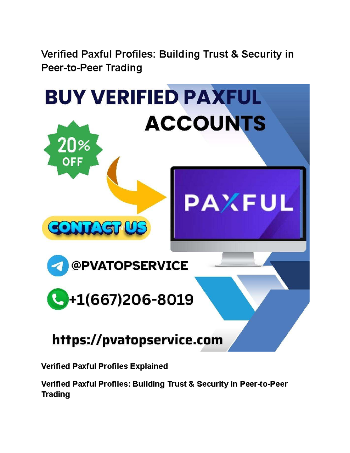 Verified Paxful Profiles: Enhancing Trust in Digital Trading - Studocu