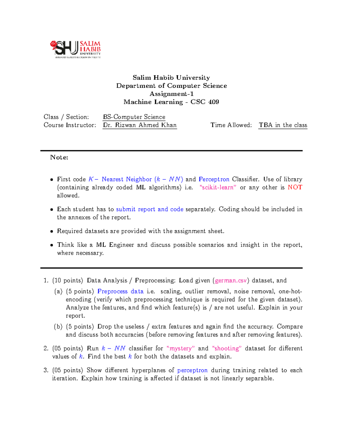 CSC 409 Assignment 1 - EDA on Machine Learning Techniques - Studocu