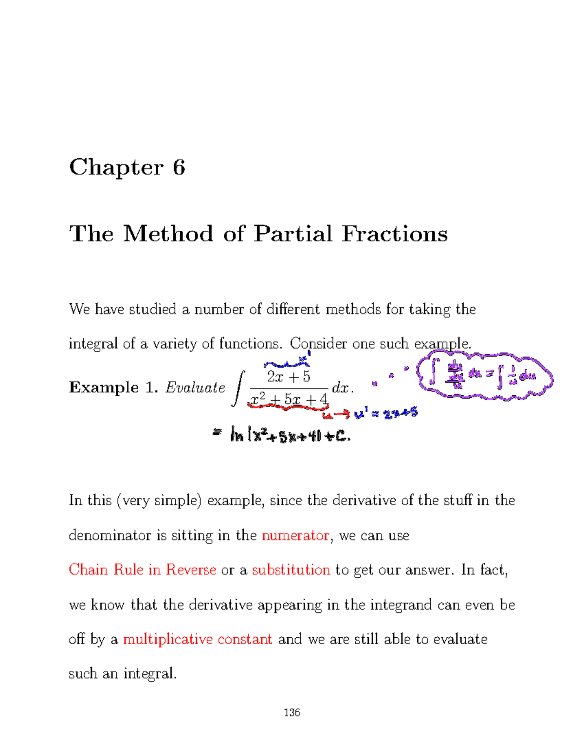 Chapter 6: The Method of Partial Fractions (Partial Fractions Notes ...