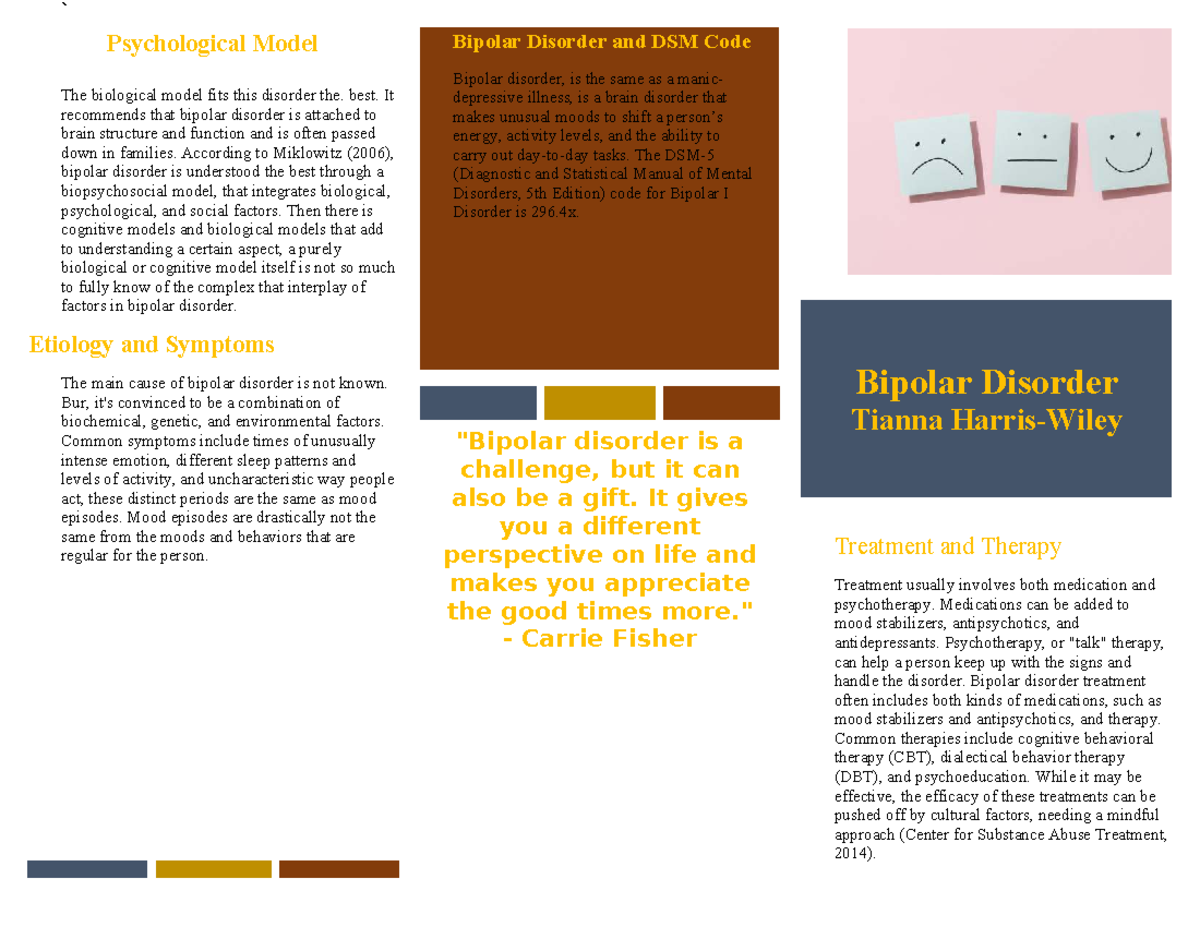 Bipolar Disorder Overview and Treatment (PSY 101) - Studocu