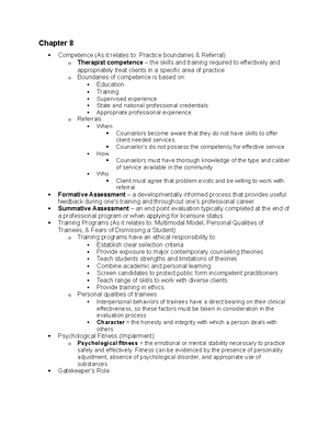Chapter 1 - notes from book - Issues and Ethics in the Helping ...
