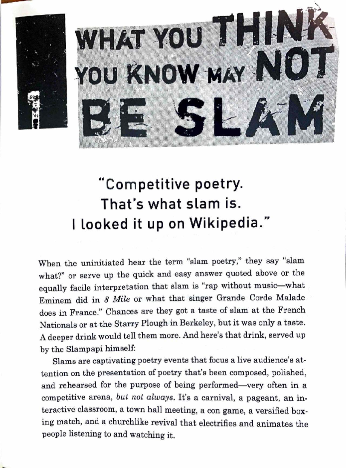 Understanding Poetry Slam: A Deep Dive into Its Essence - Studocu