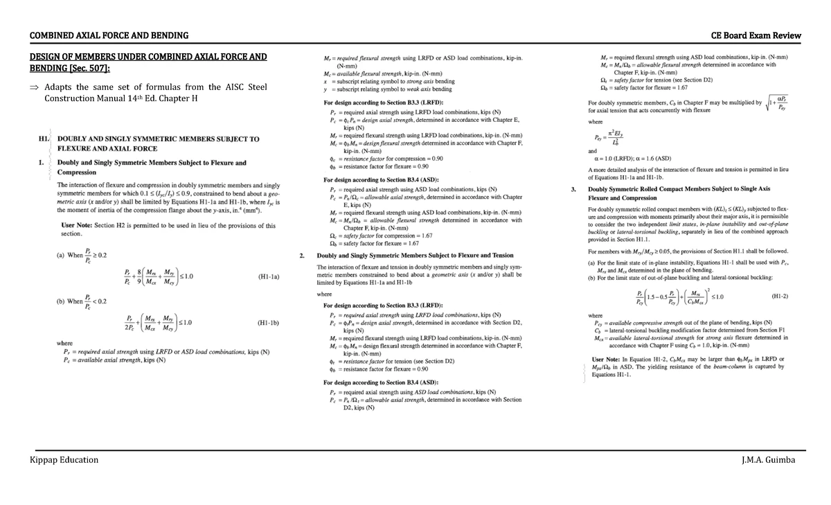 Kippap-Handout-SEC (37 RCD - One-Way Slabs) - ONE-WAY SLABS AND CONTINUOUS BEAMS CE Board Exam ...
