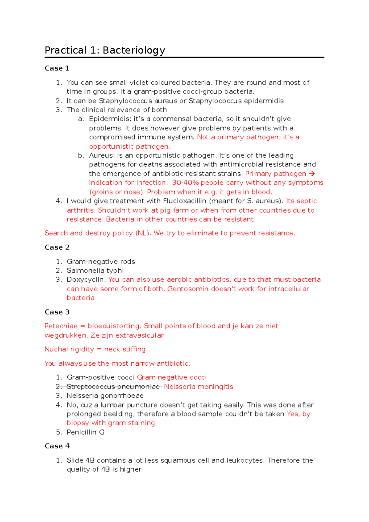 Practical 1: Bacteriology Insights and Case Studies - Studeersnel