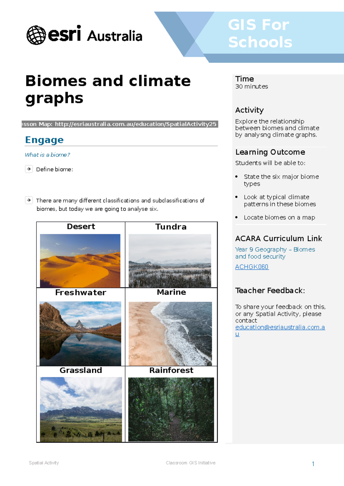 Year 9 Geography: Biomes and Climate Analysis Lesson Notes - Studocu