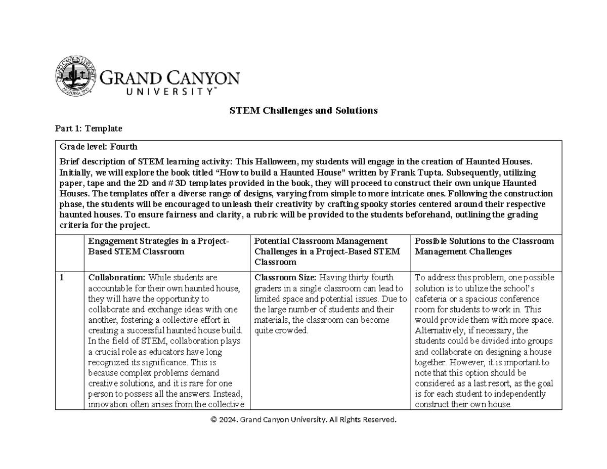 ELM-462 Week 1 STEM Unit: Severe Weather and Climate Activities - Studocu